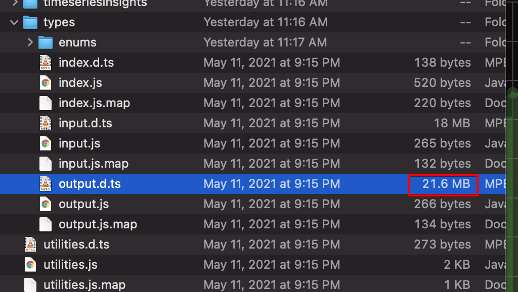 Reduce size of typescript input/output definitions files · Issue #8613 · pulumi/pulumi · GitHub