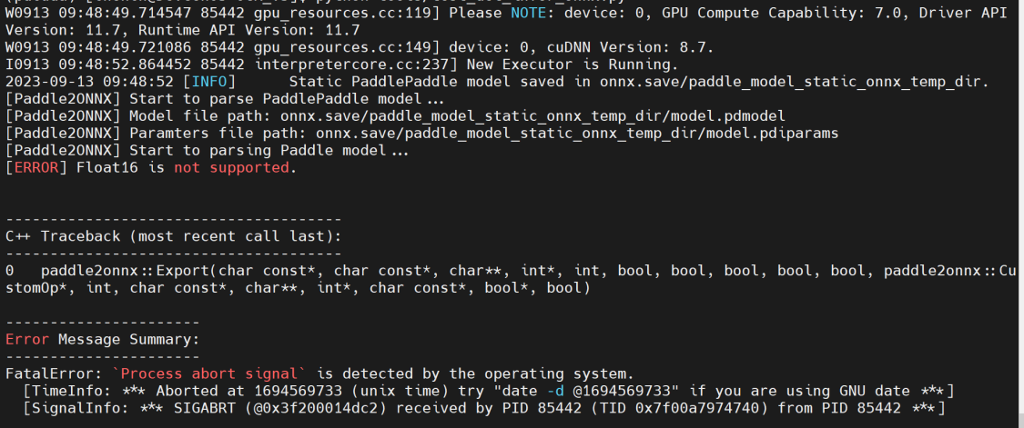 ocr 模型无法导出 FP16 onnx · Issue #10888 · PaddlePaddle/PaddleOCR · GitHub
