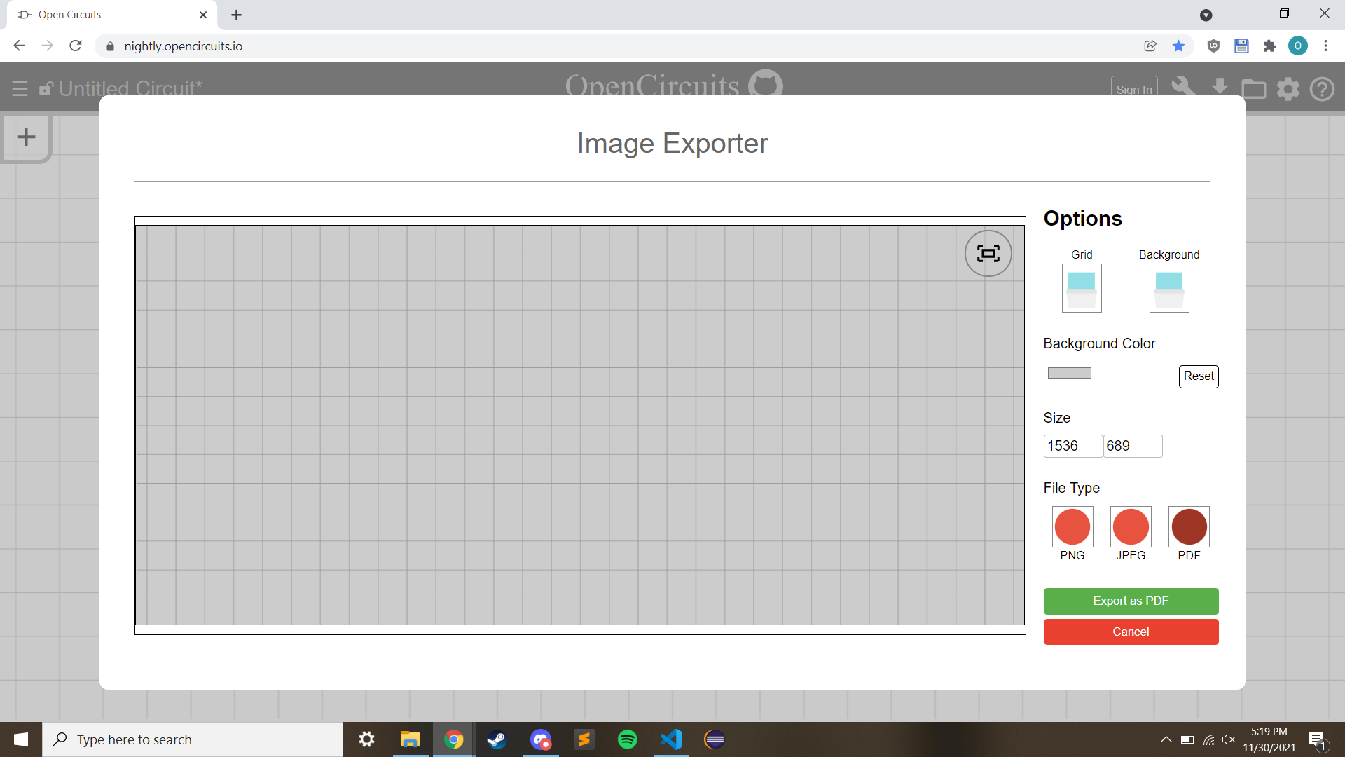 Cancel Image Exporting When User Presses Escape Key · Issue 925 · Opencircuits Opencircuits