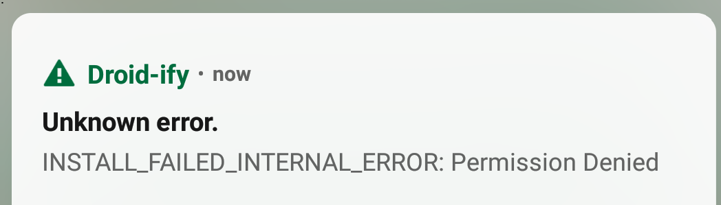 INSTALL_FAILED_INTERNAL_ERROR: Permission Denied · Issue #169 · NeoApplications/Neo-Store · GitHub
