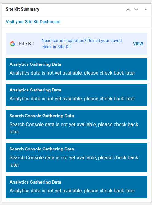 Combine WP dashboard widget CTAs · Issue #3474 · google/site-kit-wp · GitHub