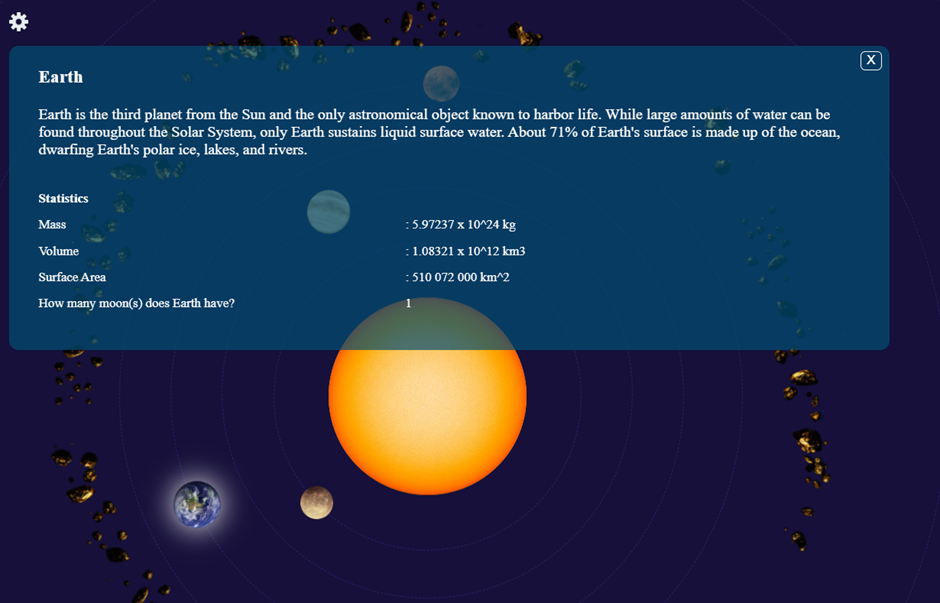 GitHub - wteo/solarSystem: A educational app teaching you about the ...