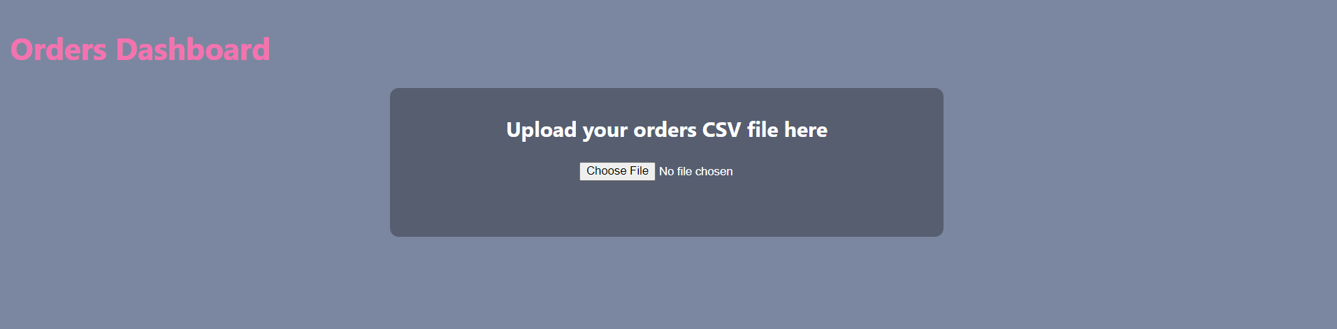 GitHub - yaswanthkumar68/order-dashboard: List all the orders from csv file