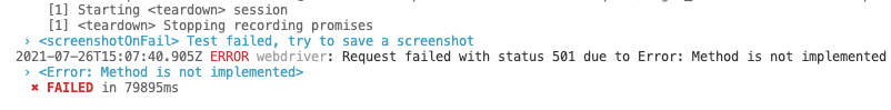 ScreenshotOnFail for the driver Appium not implemented · Issue #2960 · codeceptjs/CodeceptJS ...