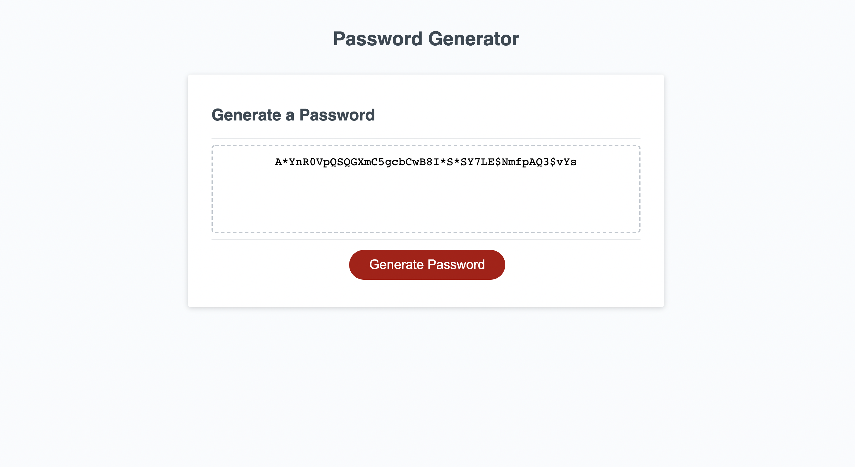 GitHub - AarKaiser/password_generator