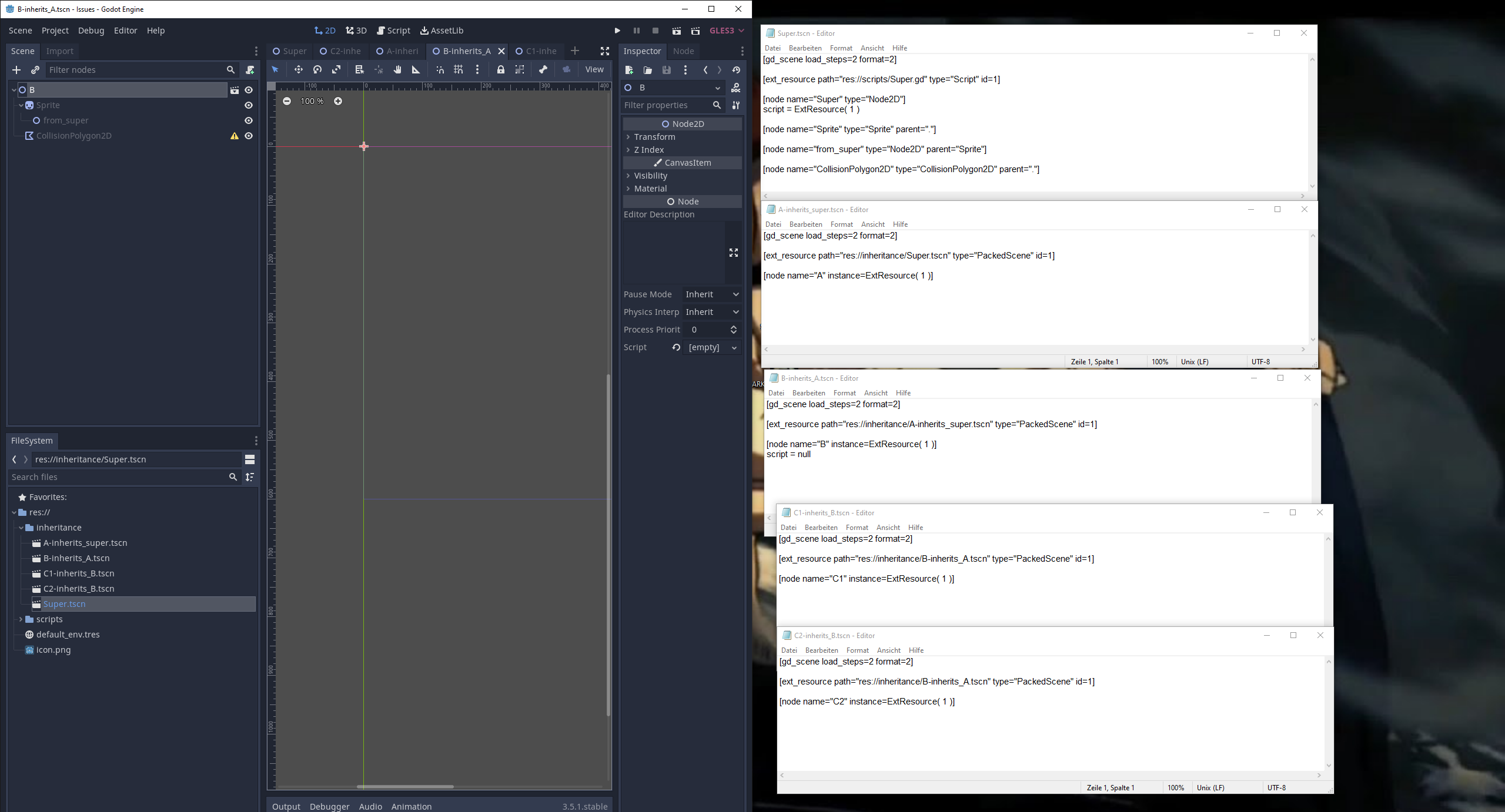 Scene-Inheritance creates weird outcomes · Issue #66782 · godotengine ...