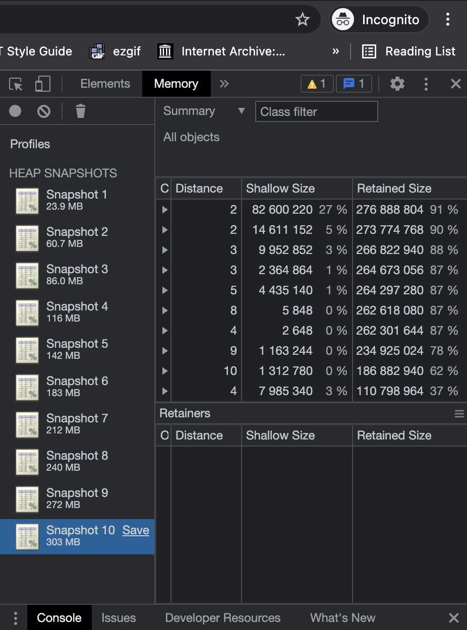Memory Leak · Issue #130 · phetsims/density · GitHub
