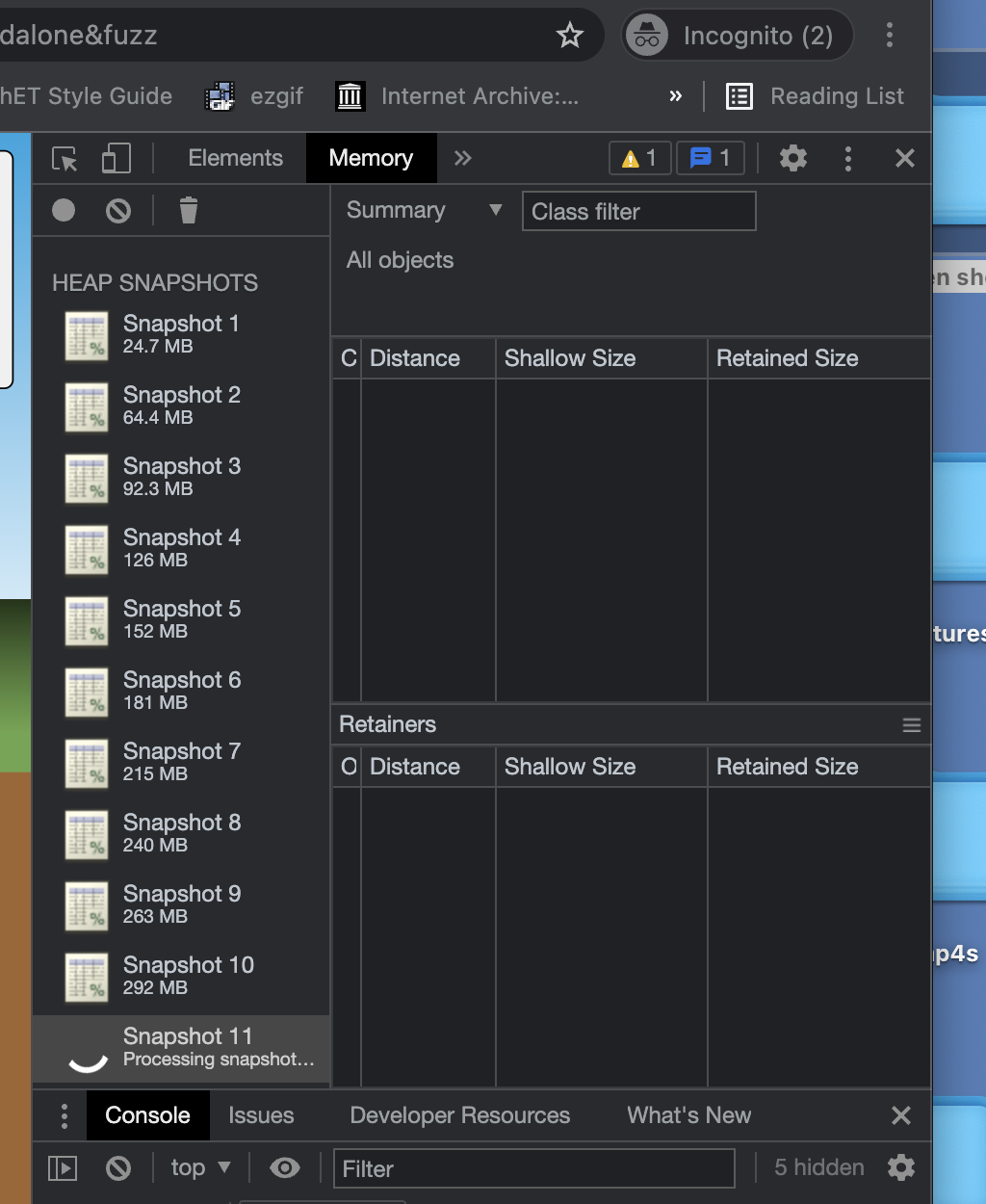 Memory Leak · Issue #130 · phetsims/density · GitHub