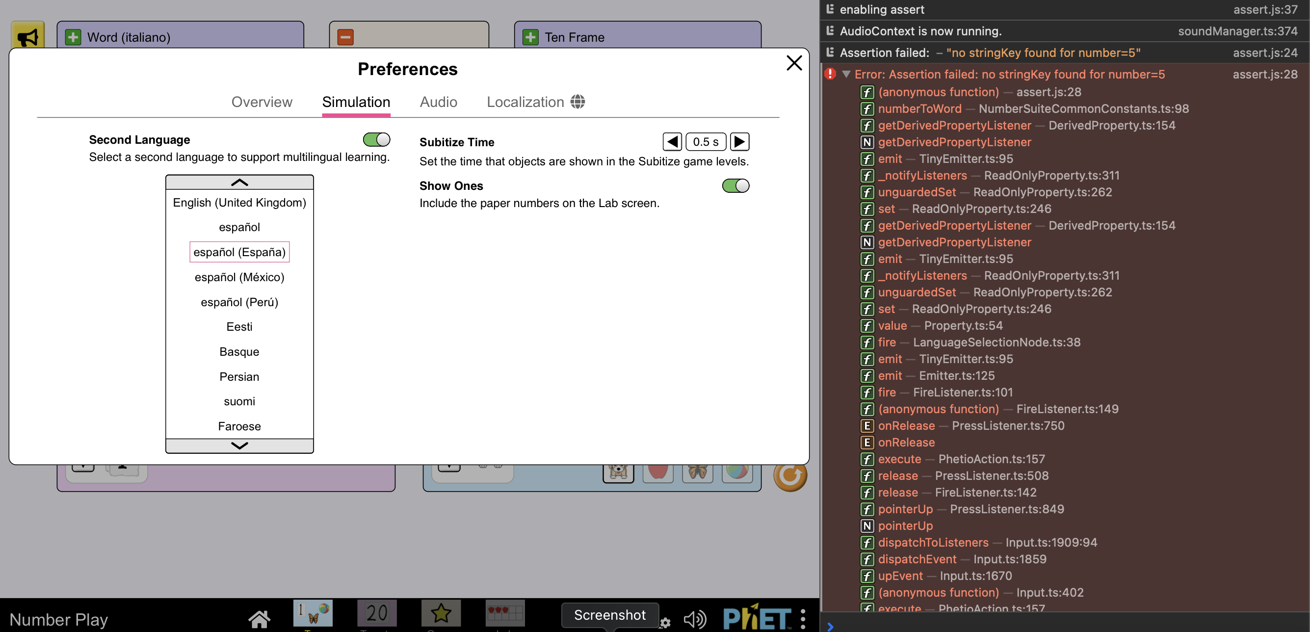 Sim freezes when attempting to select a second locale with some untranslated strings · Issue ...
