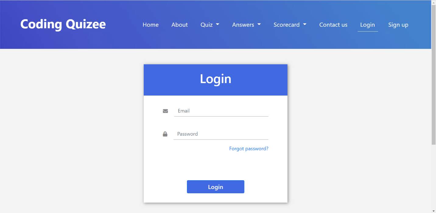 GitHub - DarshanPoralu/Coding-Quizee: It's a quiz website based on ...