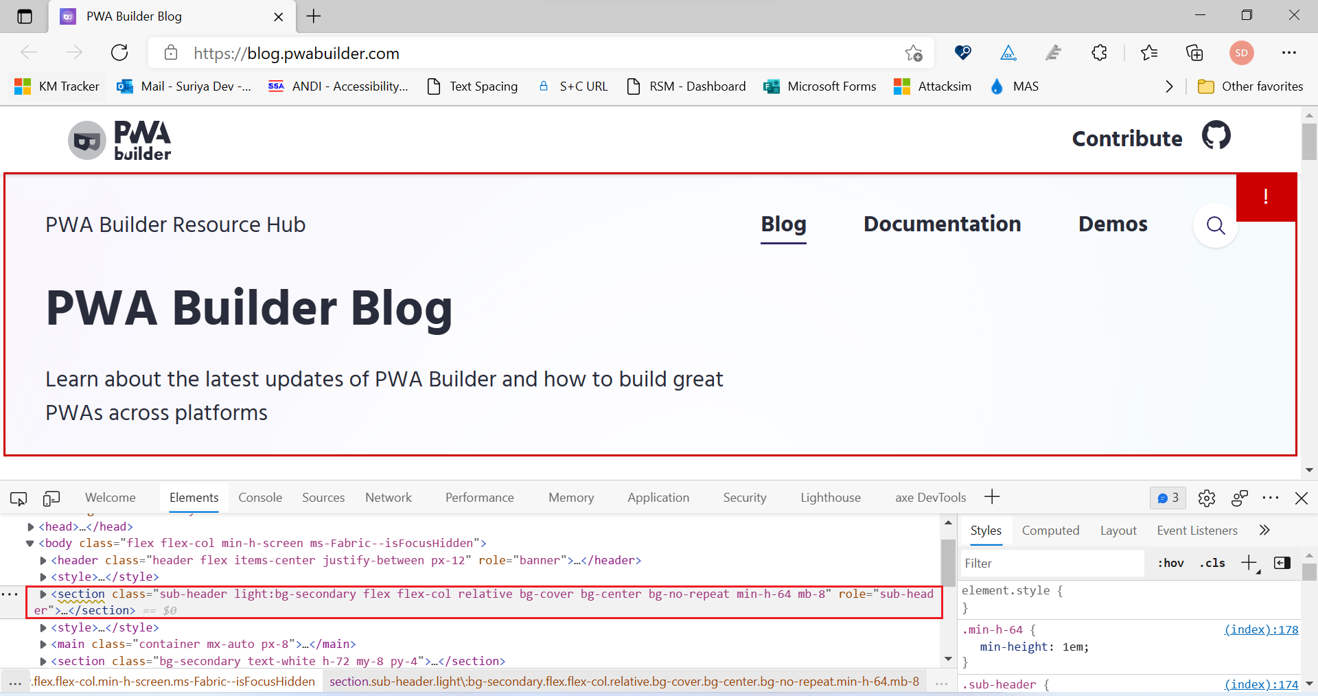 [PWA Builder-Blog]: Ensures all elements with a role attribute use a valid value on the page ...