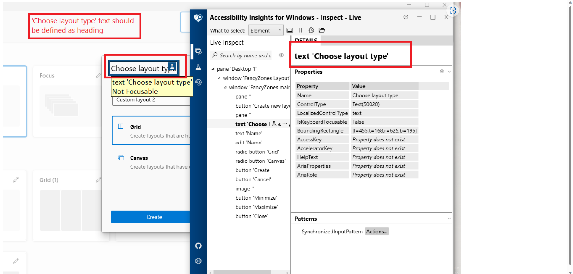 [FancyZones Editor - Edit layout]: Text 'Edit layout' of the edit layout dialog should be ...