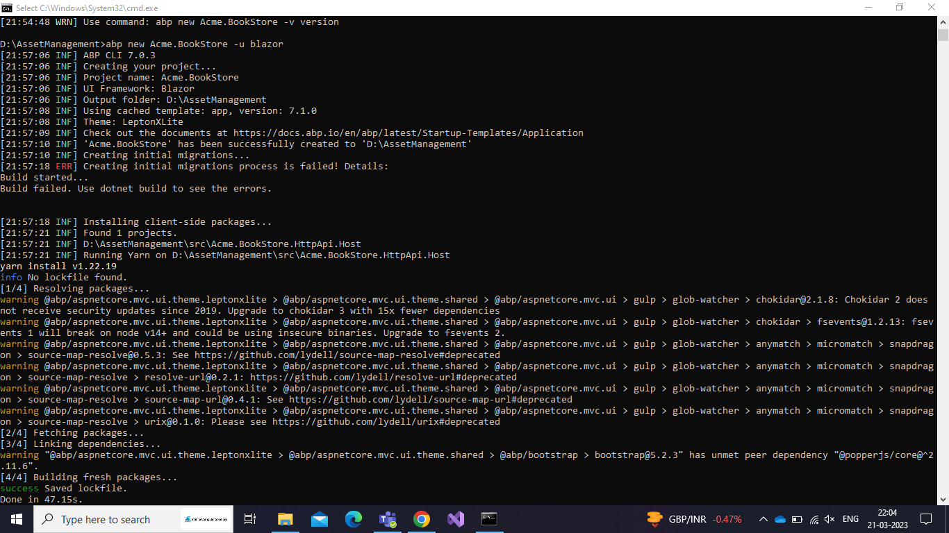Unable To Find Package Volo Abp Identity Domain Shared With Version 7 1 0 · Issue 231