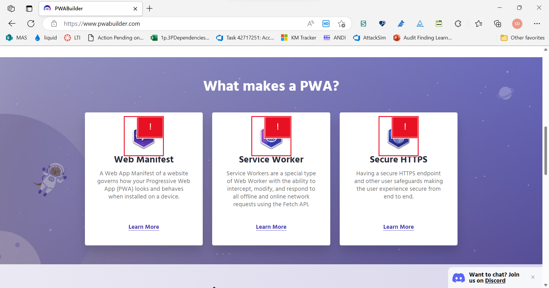 [PWA Builder-Blog]: Ensures role attribute has an appropriate value for the element on the page ...