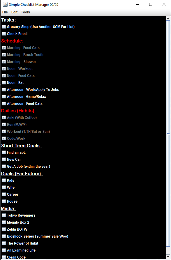 GitHub - TylerKimbell/SimpleChecklistManager