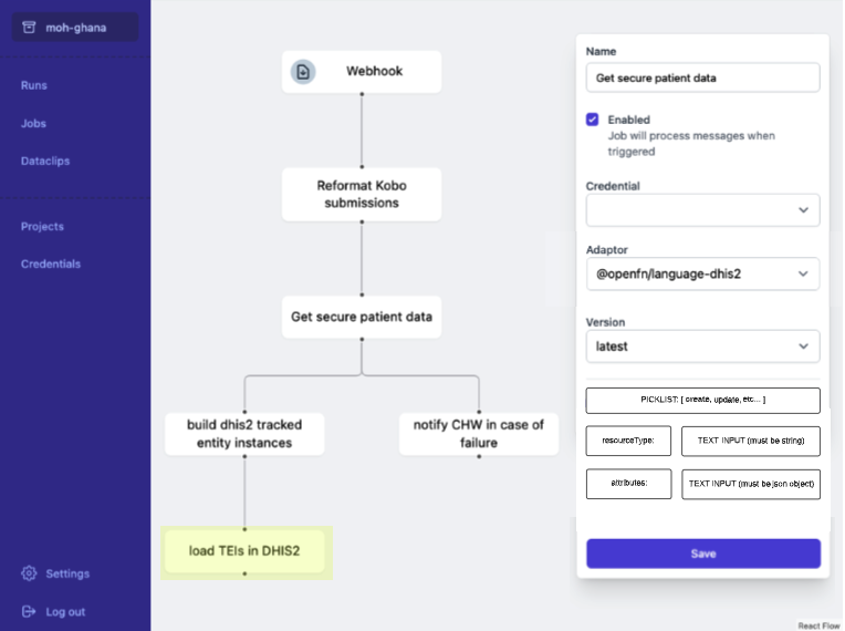 Render adaptor functions in a picklist, display labelled text inputs for each argument · Issue ...