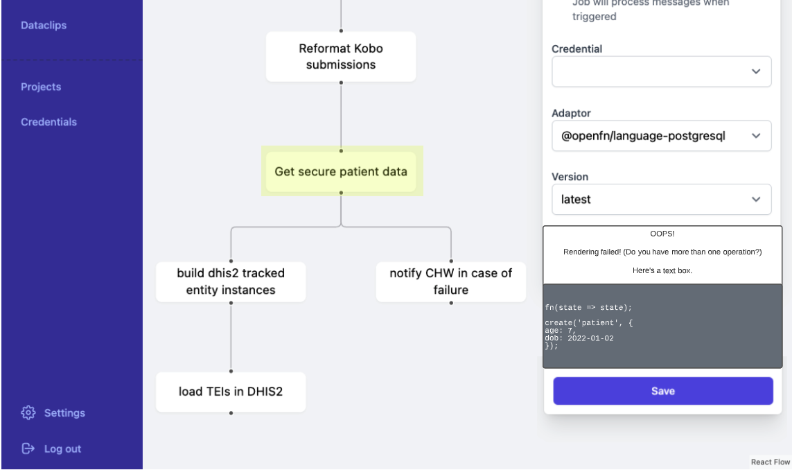 Render adaptor functions in a picklist, display labelled text inputs for each argument · Issue ...