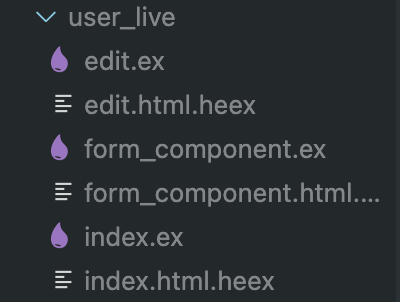 Consider modifying the liveview structure for Projects so that it follows the `index` & `edit ...