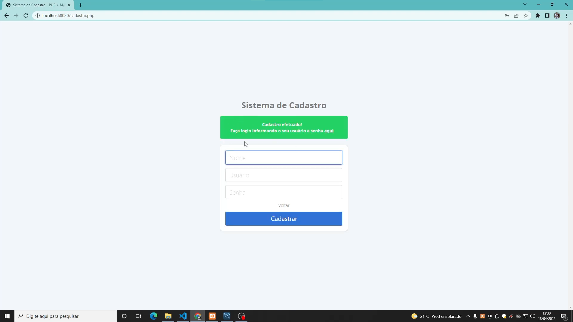 GitHub - Veronez1/Sistema-Login-e-Cadastro: Sistema de Login e Cadastro com PHP e Banco de dados ...