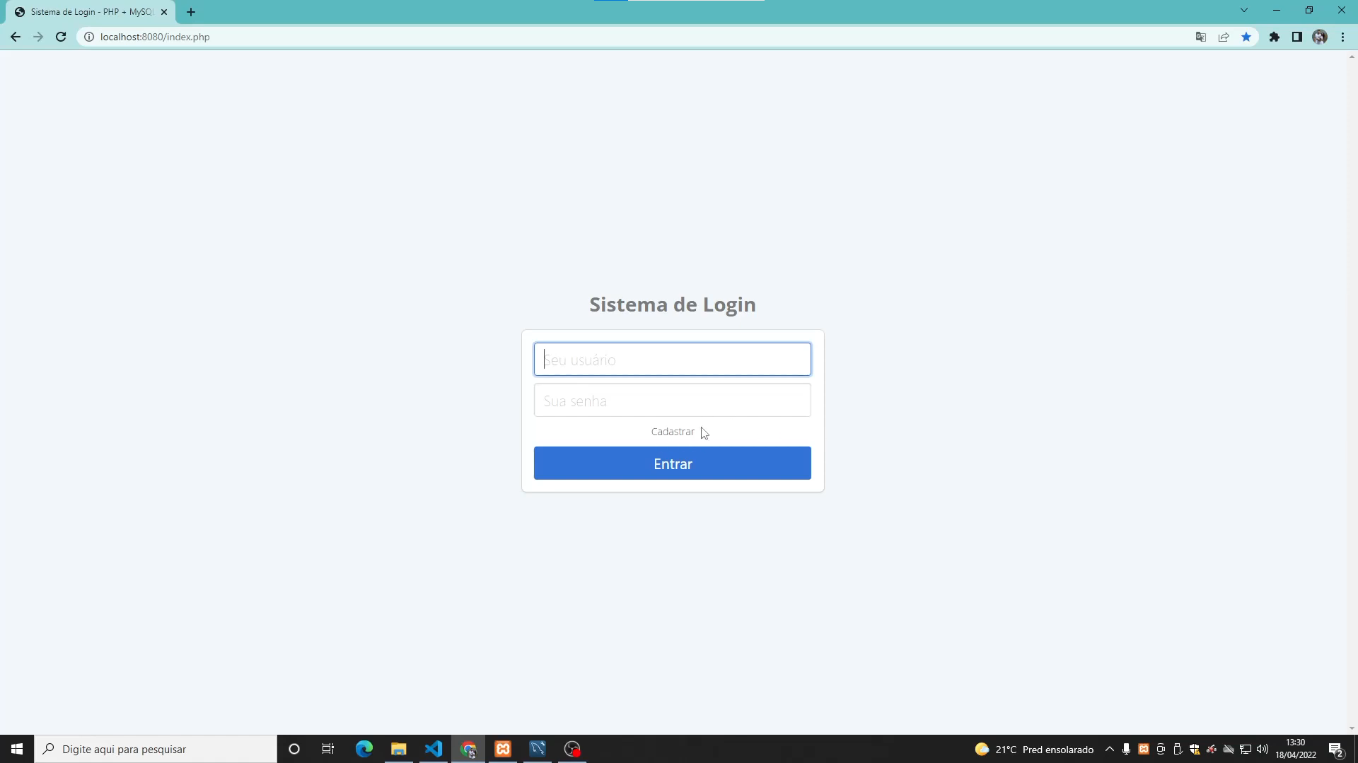 GitHub - Veronez1/Sistema-Login-e-Cadastro: Sistema de Login e Cadastro ...