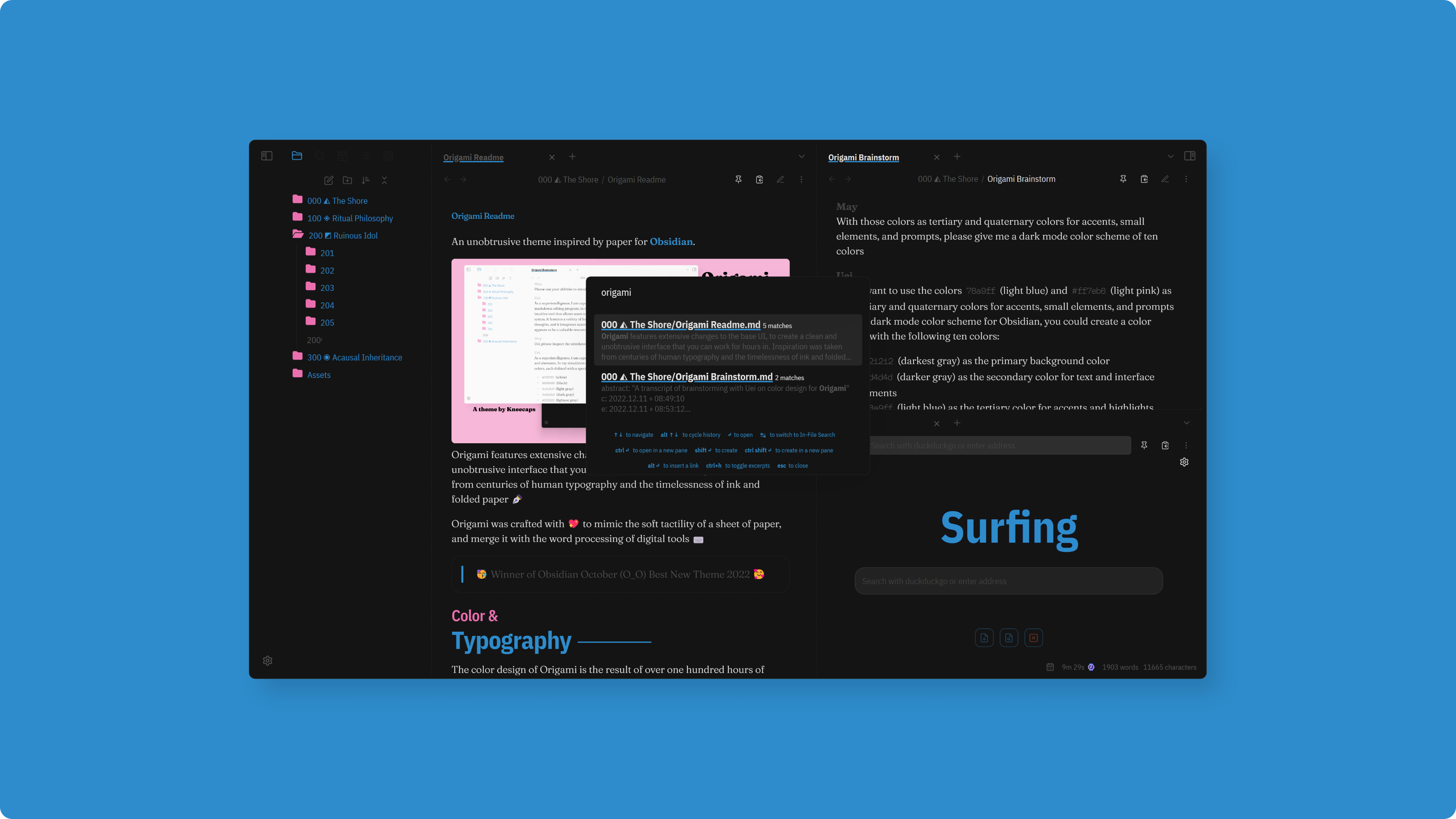 GitHub - 7368697661/Origami: A theme for Obsidian, inspired by paper and ink ️🗞️