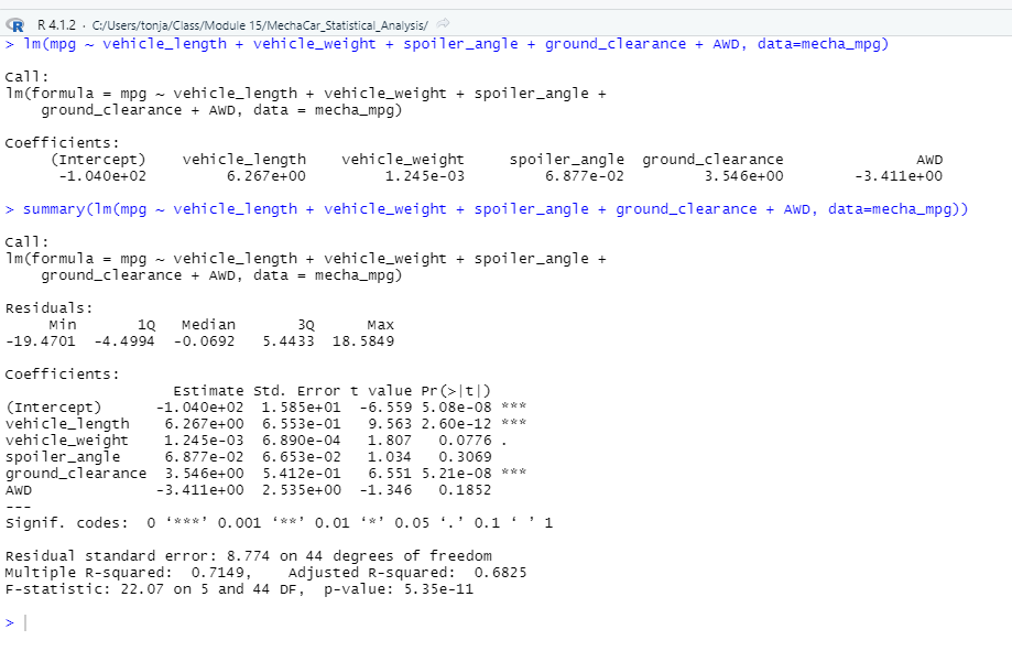 GitHub - tonjakae/MechaCar_Statistical_Analysis