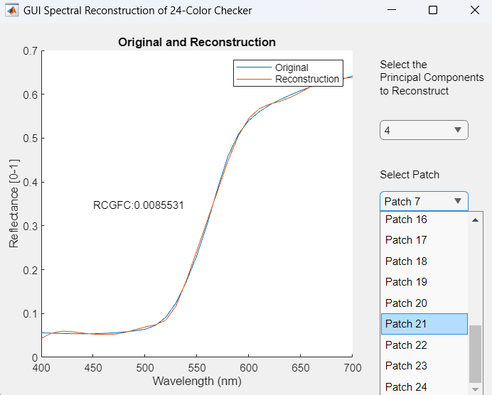 GitHub - DevAlvaroF/GUI-Spectral-Reconstruction-Color-Checker: GUI that shows the Spectral ...
