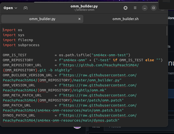 Does not go to omm builder on linux ubuntu · Issue #9 · PeachyPeachSM64/sm64ex-omm · GitHub
