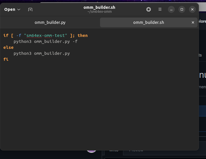 Does not go to omm builder on linux ubuntu · Issue #9 · PeachyPeachSM64/sm64ex-omm · GitHub