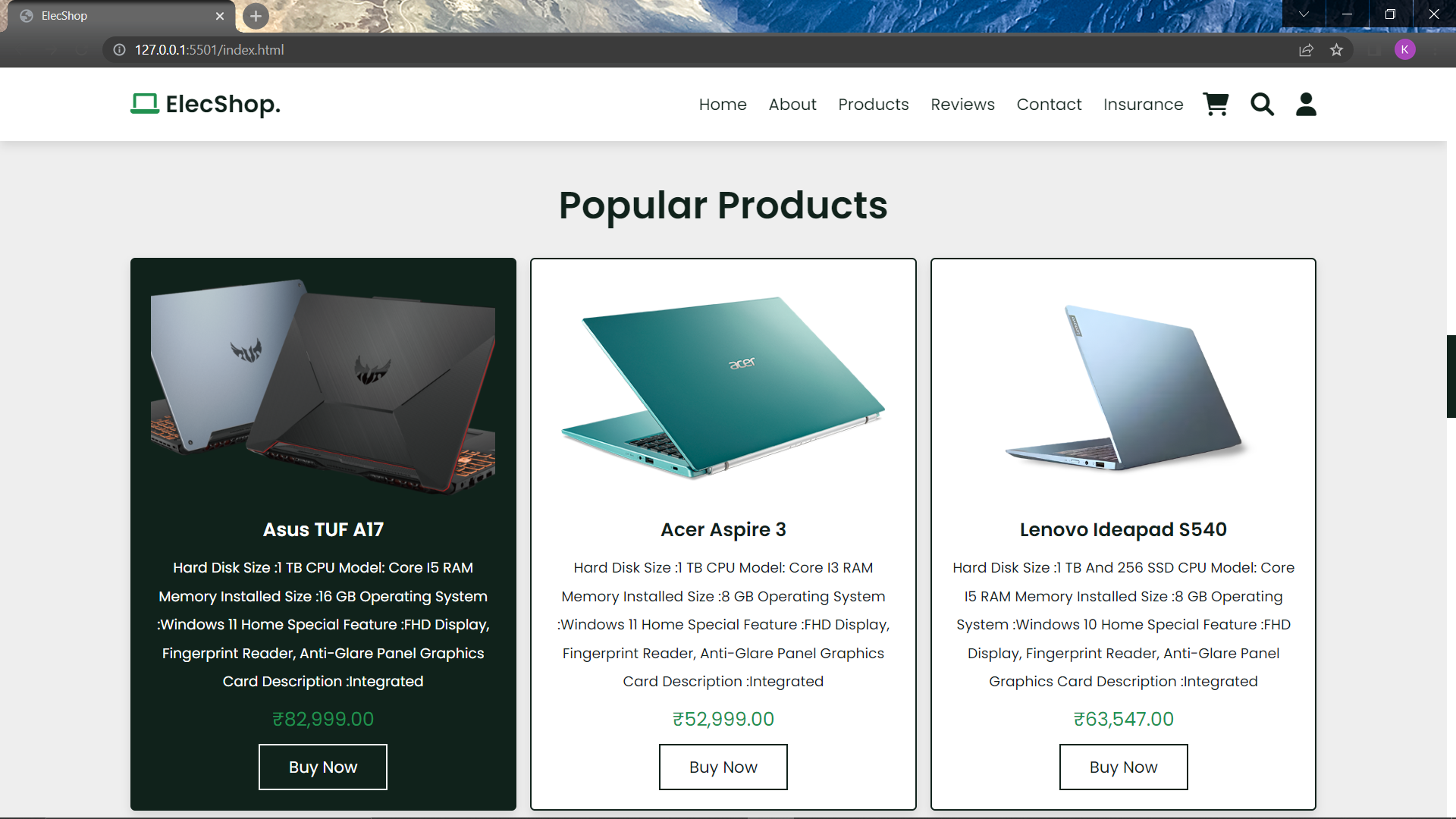 GitHub - HP7Forever/electronic-shop-website: we have created a ...