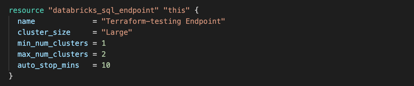 Bug in SQL Endpoint creation using terraform · Issue #1116 · databricks/terraform-provider ...