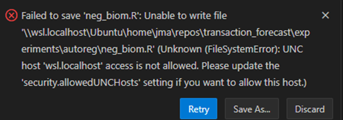 Setting allowed UNC hosts fails. · Issue #182221 · microsoft/vscode · GitHub