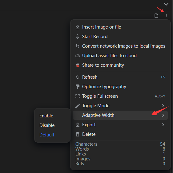 Set Adaptive Width For Individual Documents · Issue 9107 · Siyuan Notesiyuan · Github