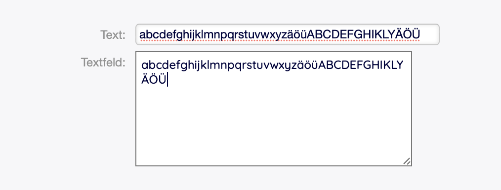 Textarea font is different in different view · Issue #2142 · RotherOSS ...