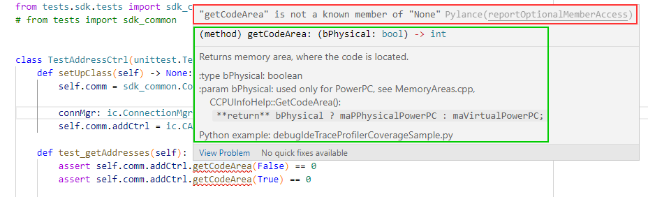 Working Autocomplete With Error Squiggles · Issue 1506 · Microsoftpylance Release · Github 