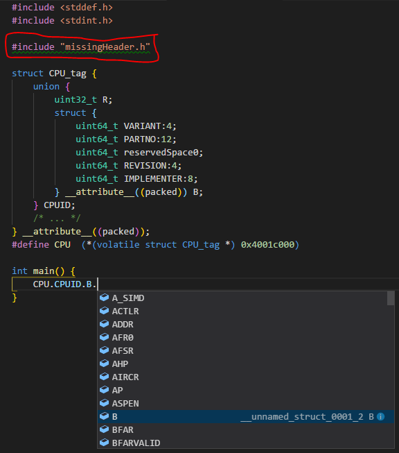 C variable explorer (recommendations) shows everything, including ...