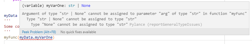 Configure Pylance to not report type hint issues where optionally "None" is returned · Issue ...