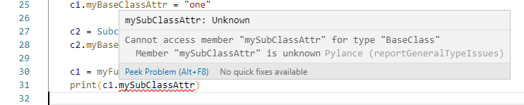 [QUESTION] Pylance does not correctly resolve inherited classes ...