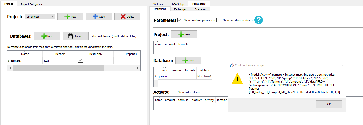 Error when creating and renaming a new database parameter · Issue #618 · LCA-ActivityBrowser ...
