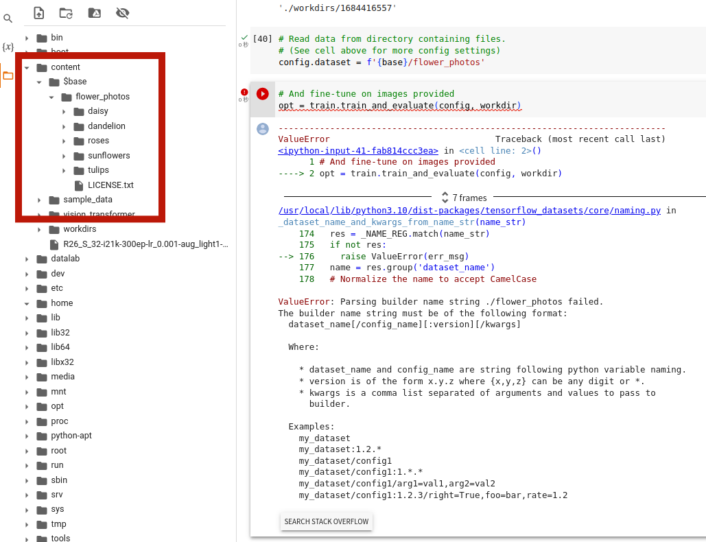Parsing builder name string ./flower_photos failed. · Issue #269 ...