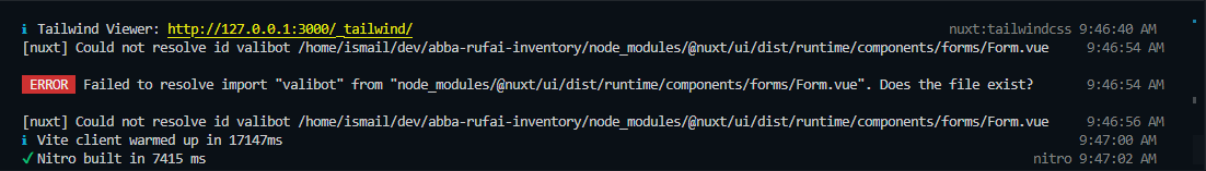 Valibot custom pipe seems not to be evaluated · Issue #625 · nuxt/ui · GitHub