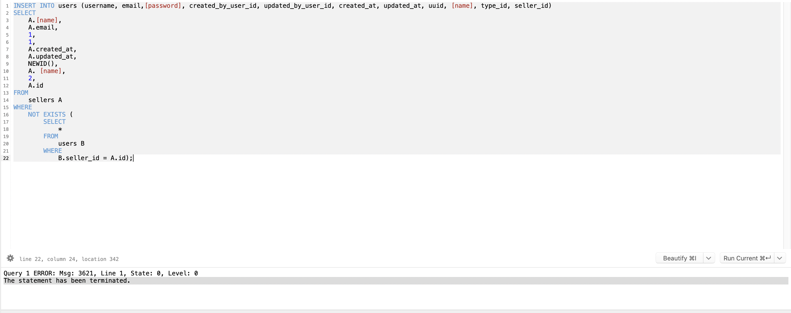 Does Not Display Full Correct Error When Executing A Failed Query · Issue 1650 · Tableplus