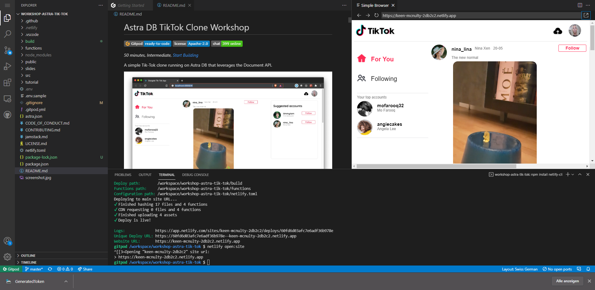 [HW] Joel Wenger · Issue #249 · datastaxdevs/workshop-social-media-tiktok · GitHub