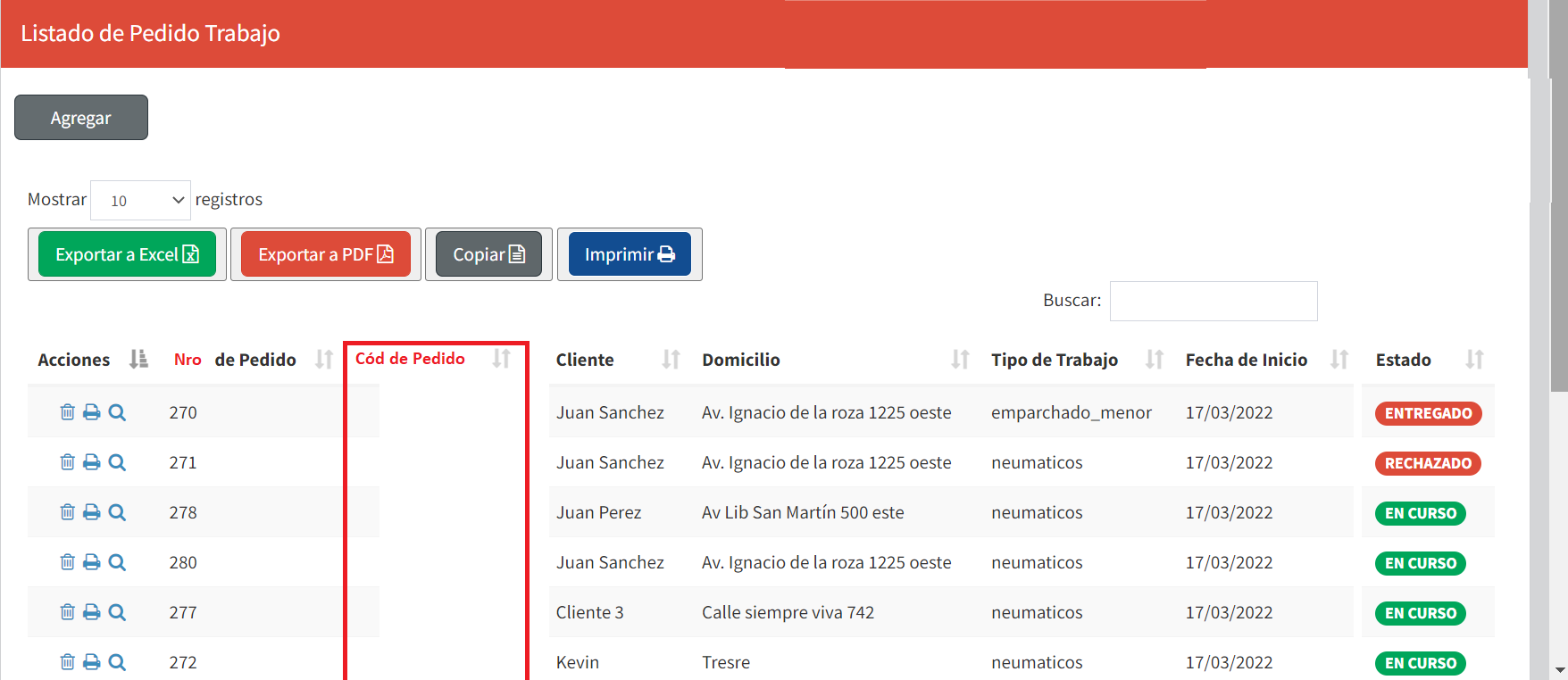 Implementación--> Cód de Pedido: Agregarlo en la tabla de pedidos y mostrarlo en la modal ...