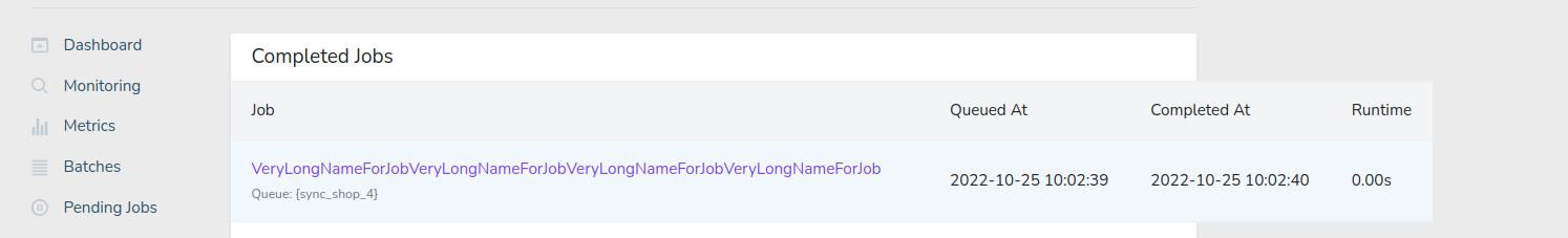 Completed Jobs, CSS table bug · Issue #1201 · laravel/horizon · GitHub