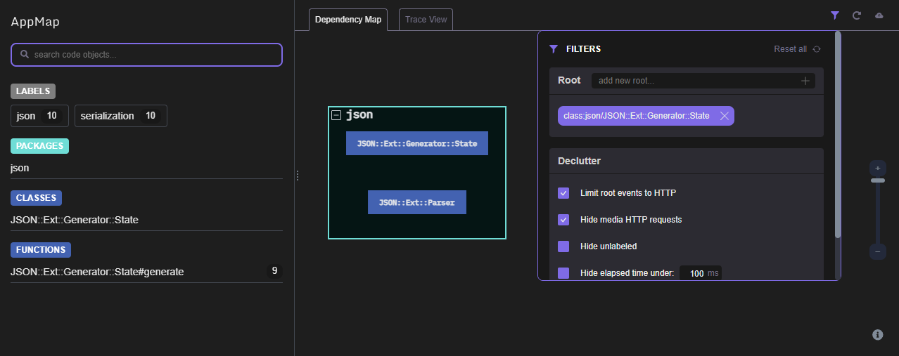 Children of packages are not properly filtered by root · Issue #477 · getappmap/appmap-js · GitHub