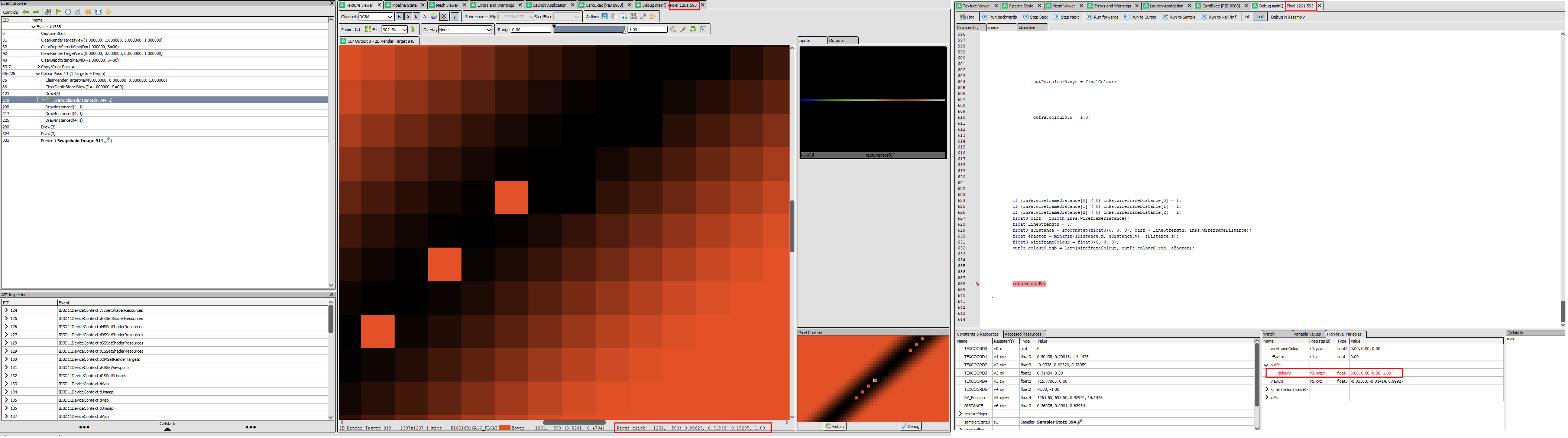 Pixel shader output as shown in the debugger doesn't match the actual pixel value. · Issue #2316 ...