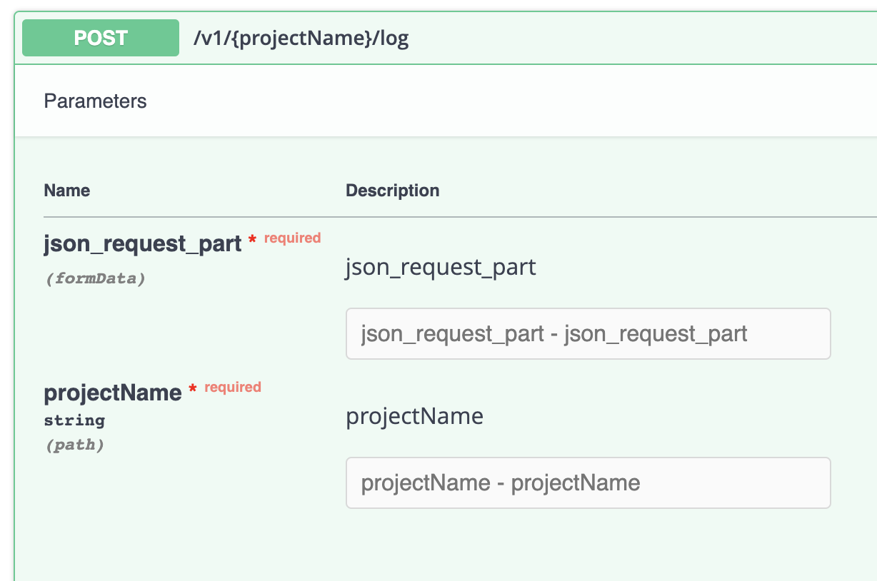 No documentation for POST /v1 /{projectName} /log json_request_part · Issue #1831 · reportportal ...