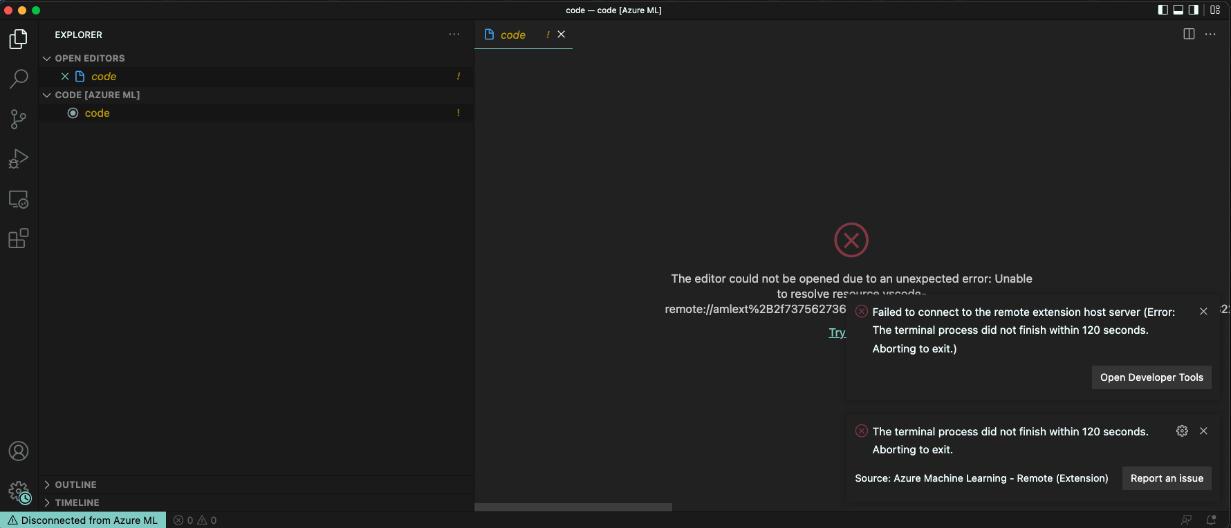 Can't download vscode server to remote compute instance - can't connect VSCode to Compute ...