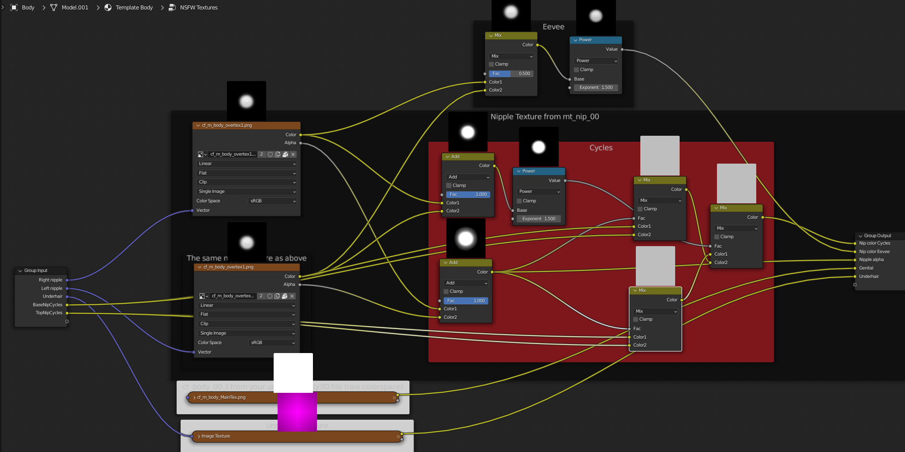 Nipples Color Fix for Eevee/Cycles and Weird materials for Cycles in the updated "KK Shader V5.0 ...